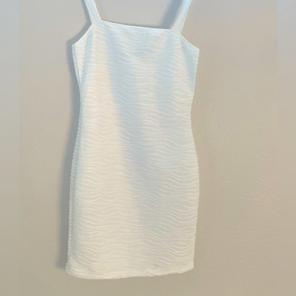 Dresses | Textures White Mini Dress | Poshmark